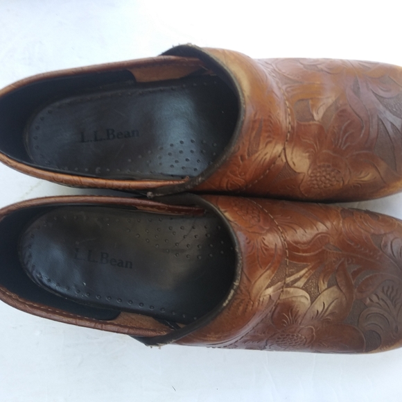 L.L. Bean | Shoes | Llbean Womans Brown Leather Clogs 6m | Poshmark